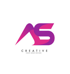 As a s letter logo design as icon with serif font Vector Image