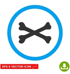 Bones Cross Eps Rounded Icon Royalty Free Vector Image