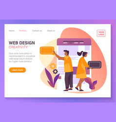 Website development banner programming technology Vector Image