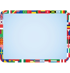World flag icons frame Royalty Free Vector Image