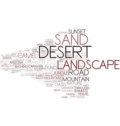 Desert word cloud concept Royalty Free Vector Image