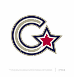 3d c letter logo Royalty Free Vector Image - VectorStock