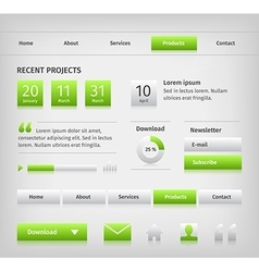 Web buttons green Royalty Free Vector Image - VectorStock