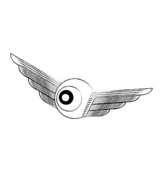 Vintage eye with wings concept Royalty Free Vector Image