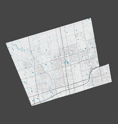 Detailed map vaughan city cityscape royalty Vector Image