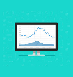 Stock market trader looking at multiple computer Vector Image