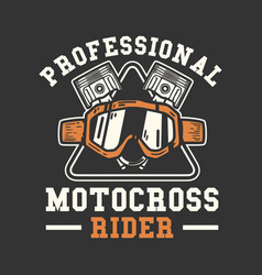 Pro rider motocross design t shirt poster template