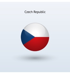 Czech Republic round flag Royalty Free Vector Image