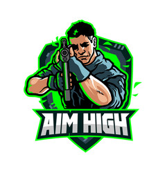 Aim high Royalty Free Vector Image - VectorStock