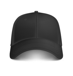Blue baseball cap set front side view isolated Vector Image