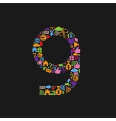 Number 9 Royalty Free Vector Image - VectorStock