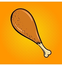 Fried chicken leg Royalty Free Vector Image - VectorStock