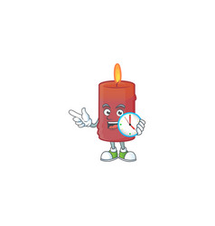 With clock ginger character cartoon style Vector Image