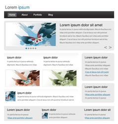 Editable website template Royalty Free Vector Image