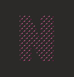 Pastel alphabet letters isolated on black Vector Image