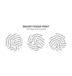 Fingerprint with bar code Royalty Free Vector Image