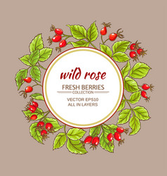 Wild rose frame Royalty Free Vector Image - VectorStock