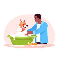 Wash your hands poster design with boy washing Vector Image