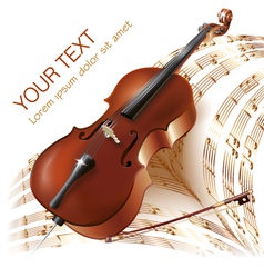 Musicians playing music with notes in background Vector Image