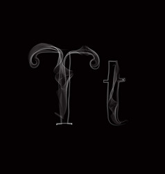 Smoke font letter w Royalty Free Vector Image - VectorStock