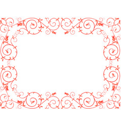 Red ornamental frame Royalty Free Vector Image