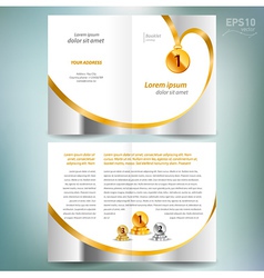 Booklet catalog brochure award winner element gold
