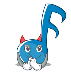 Devil music note character cartoon Royalty Free Vector Image