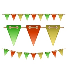 Festive red and white flags on white background Vector Image