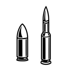 Vintage monochrome gun bullet template Royalty Free Vector