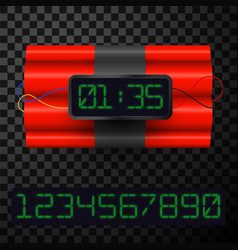Bomb clock timer isolated Royalty Free Vector Image