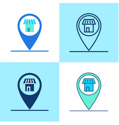 Map pin icon set Royalty Free Vector Image - VectorStock