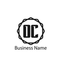 Initial letter oc logo template design Royalty Free Vector