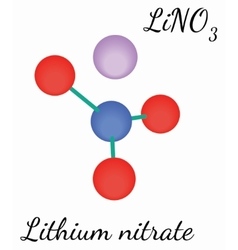 LiNO3 Lithium nitrate molecule Royalty Free Vector Image