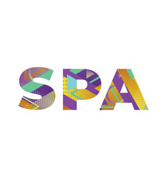 Font design for word art in colorful color Vector Image