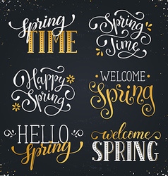 Spring time wording Royalty Free Vector Image - VectorStock