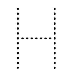Tracing alphabet letter x prewriting dotted line Vector Image