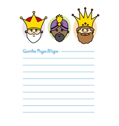 Letter to three kings Royalty Free Vector Image