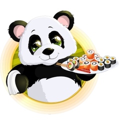 Panda sushi Royalty Free Vector Image - VectorStock