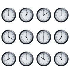 Wall clock set at 4 o clock Royalty Free Vector Image