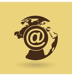 Sphere circle binary code icon Royalty Free Vector Image