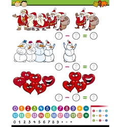 Number twenty four and cartoon children group Vector Image