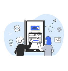 Mobile app development infographics Royalty Free Vector