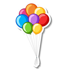 Colorful balloons with car and cart Royalty Free Vector