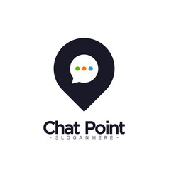 Chat point logo template design Royalty Free Vector Image