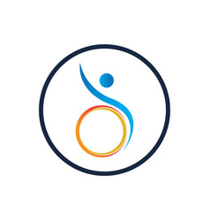 Disability logo design template Royalty Free Vector Image