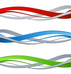 Set color curve lines design element Royalty Free Vector