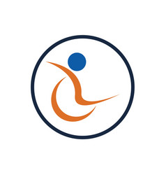 Disability logo design template Royalty Free Vector Image