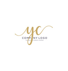 Yc initials letter wedding monogram logos Vector Image