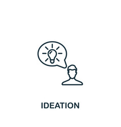 Thinking icon monochrome simple sign from idea Vector Image