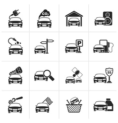 Car and road services icons Royalty Free Vector Image